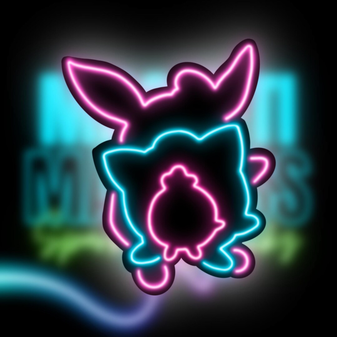 Neon Jigglypuff Evolution Sticker | Igglybuff, Jigglypuff & Wigglytuff ...