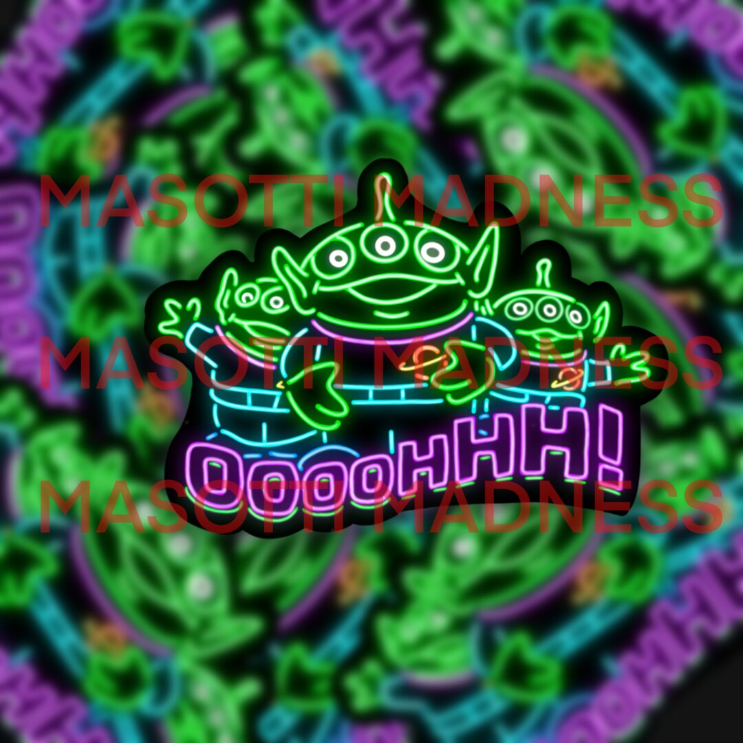 Neon Toy Story Aliens ohhhhhh Sticker - Etsy