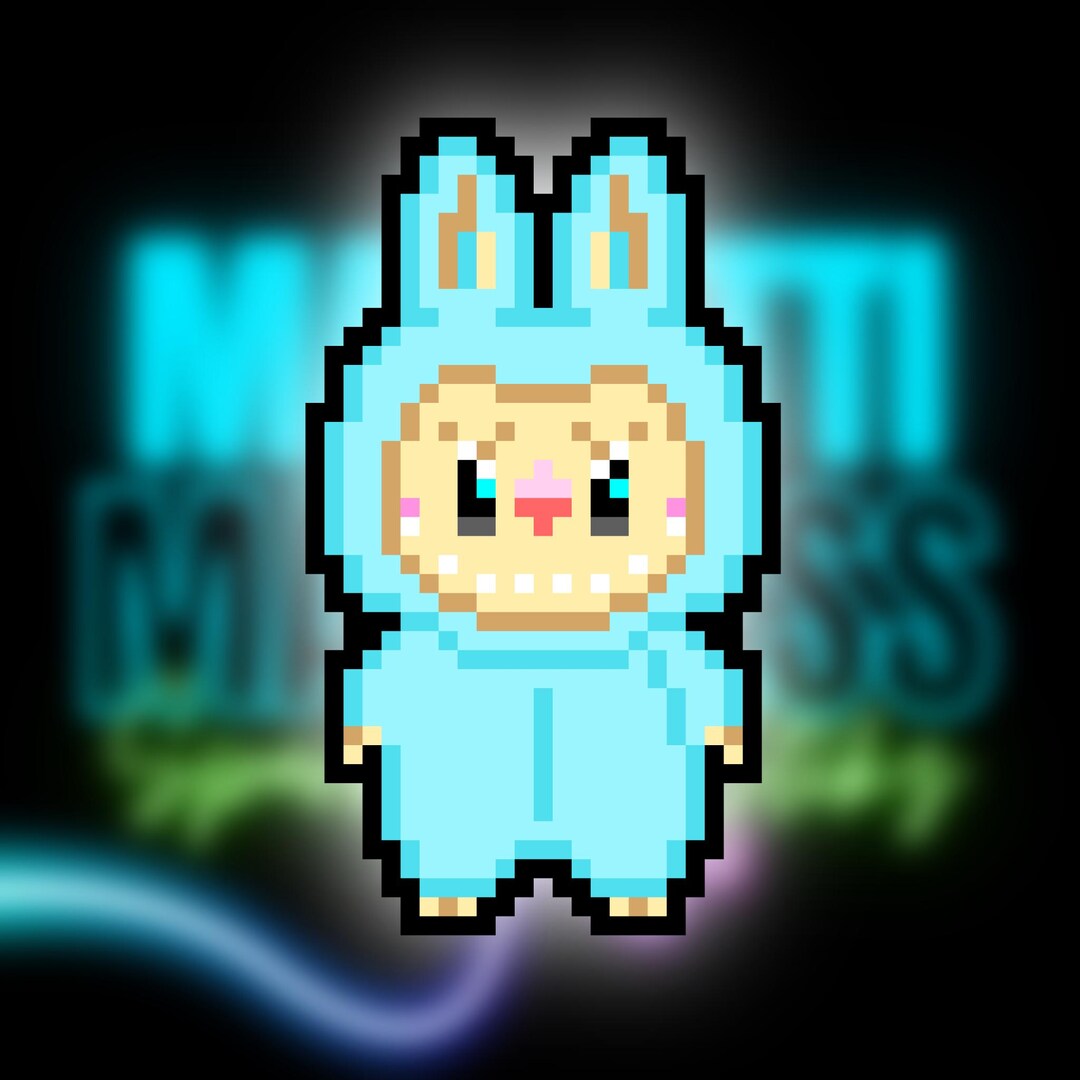 Pixelated Labubu Stickers - Etsy