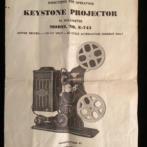 Vtg Keystone Model #E743, 16mm Projector With 4 Films, Working - Etsy
