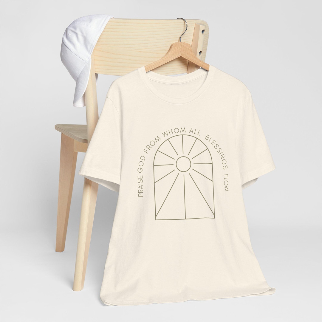 Religious Unisex Tee, Praising God Blessings Short Sleeve Shirt ...