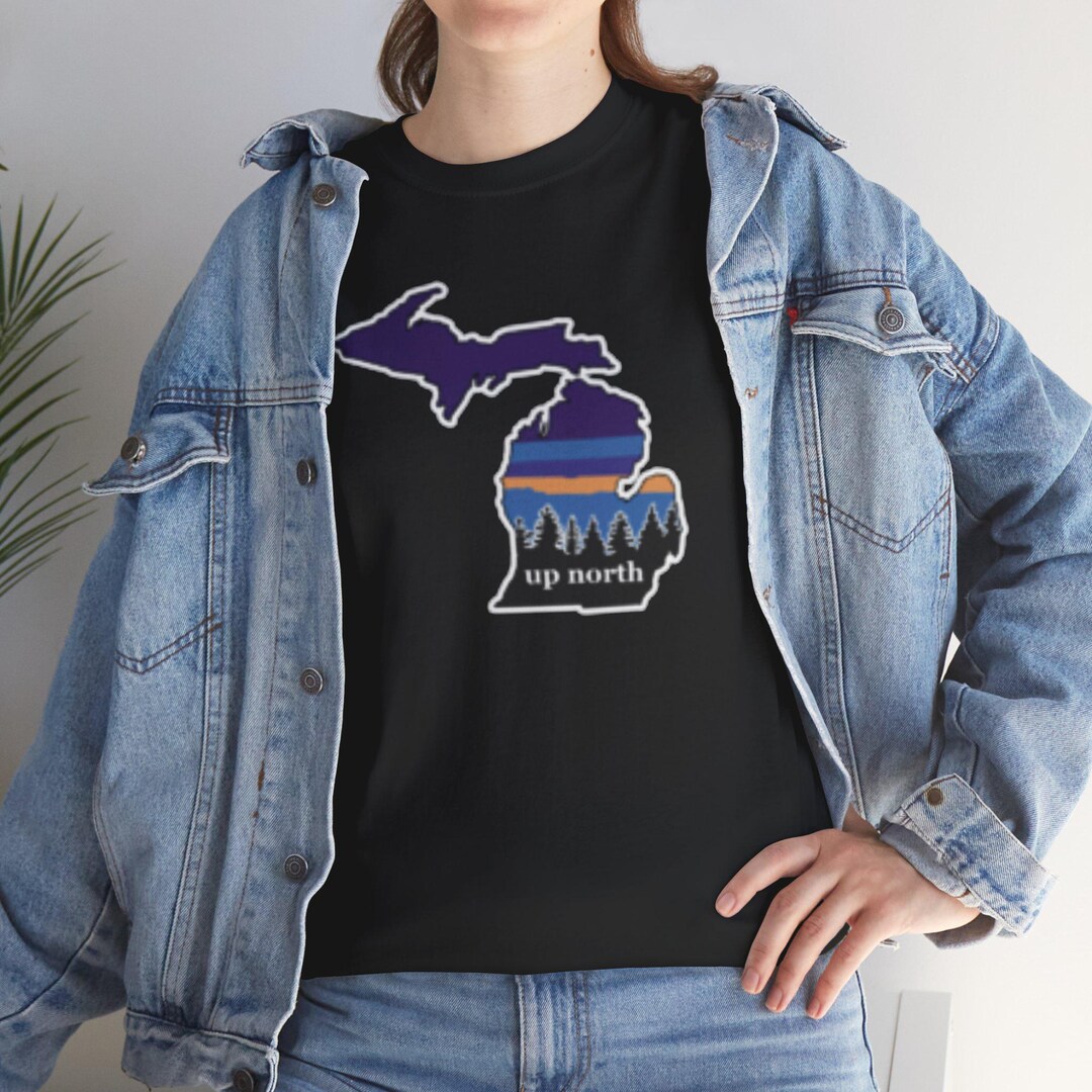 Michigan up North Hiking Tee, Lakes Outdoors Shirt - Etsy