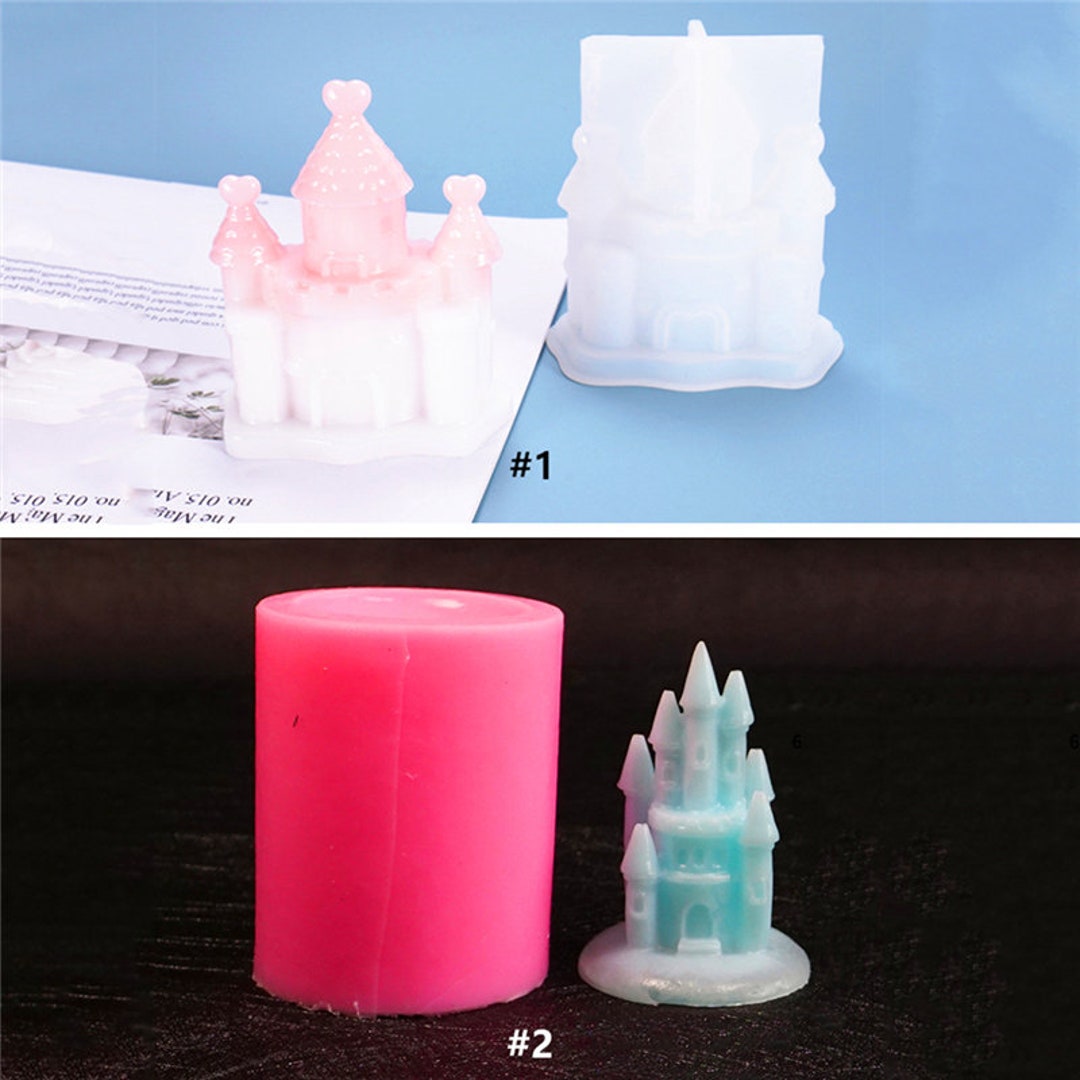 3D Castle Silicone Mold Decor for Aromatherapy Gypsum Table Decoration ...
