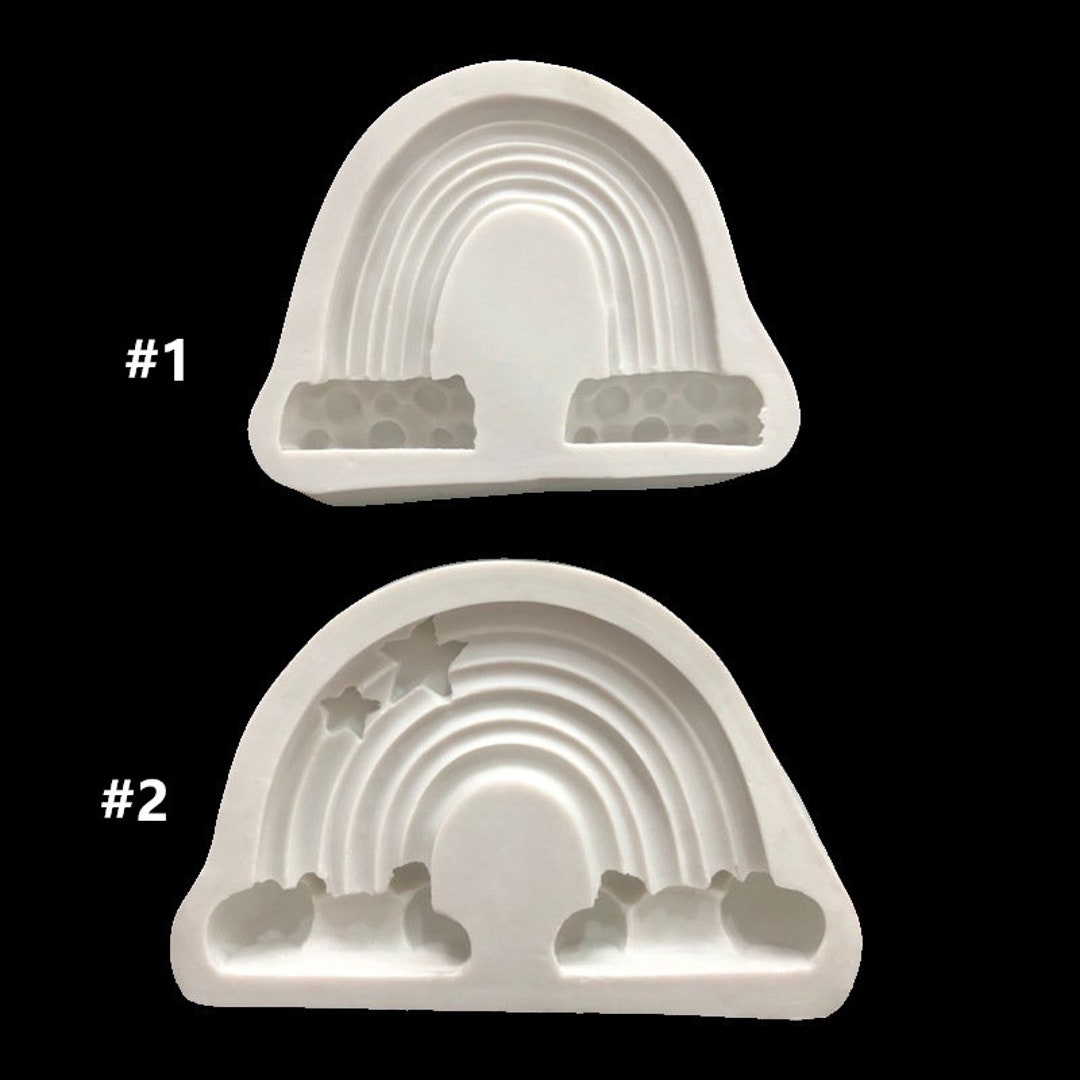 Silicone Mold Resin Clay Rainbow Mold Decor for Chocolate Cake Baking ...