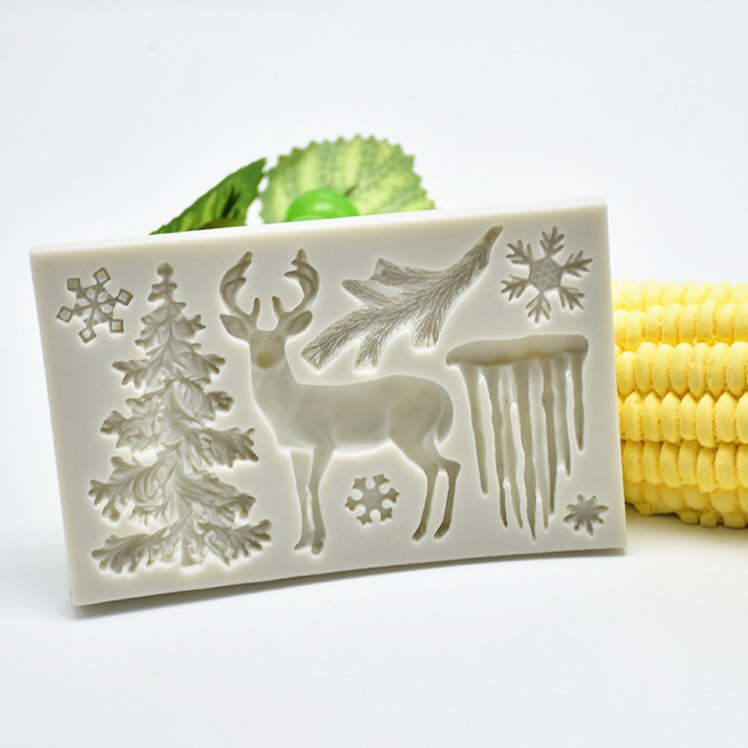 Christmas Tree Silicone Mold: Moose, Snowflake, Winter Decor - Etsy