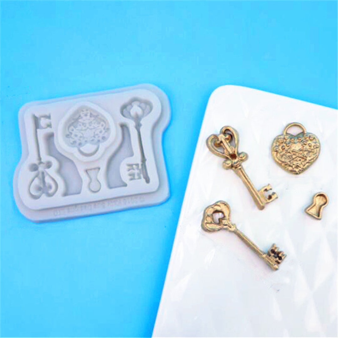 Heart Key Lock Mold Cake Chocolate Mold Wedding Cake Decorating Tools ...