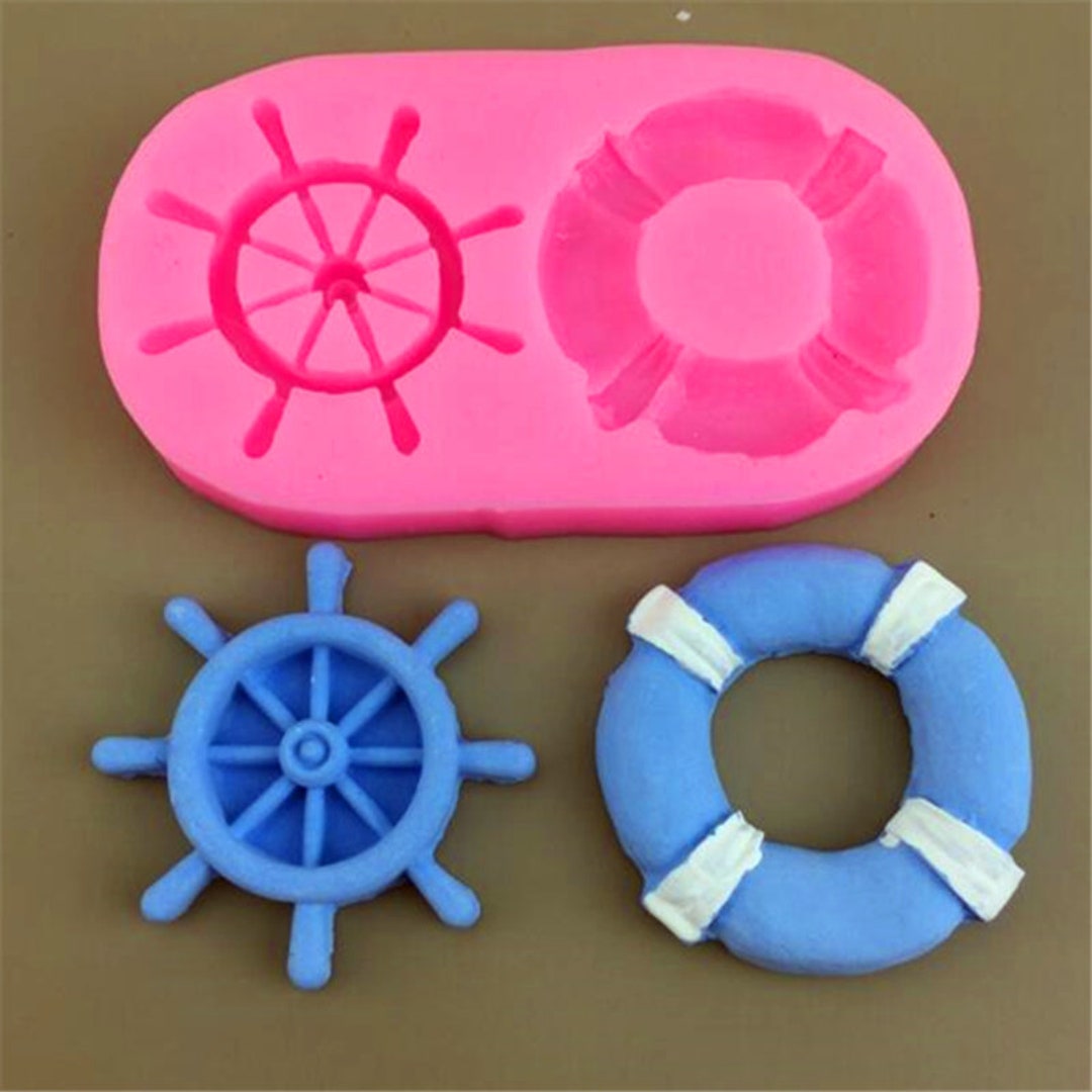 Nautical Silicone Mold: Anchor, Life Preserver, Wheel - Etsy