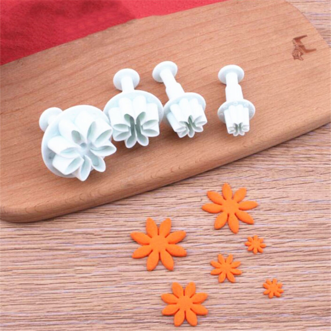 Set Silicone Mold Resin Clay Daisy Flower Cutter Decor for Chocolate ...