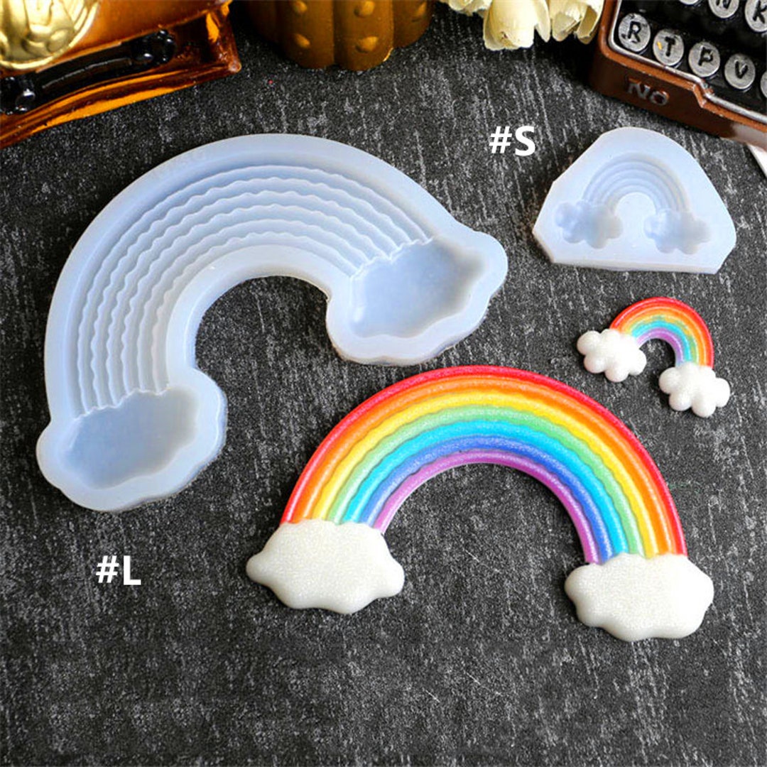 3D Silicone Mold Resin Rainbow Mold Decor for Chocolate Cake Baking ...