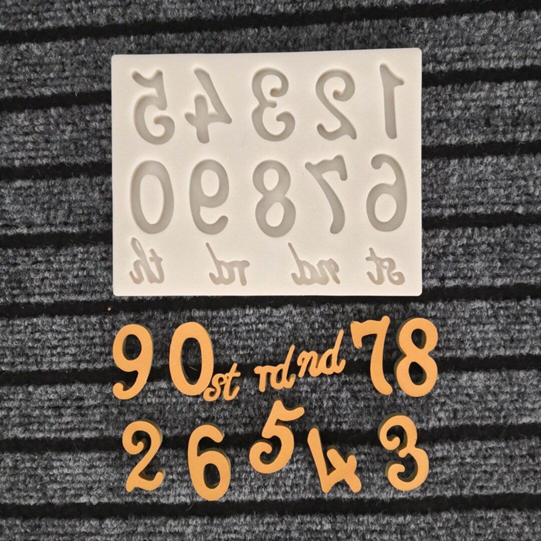 Silicone Mold Resin Clay Numbers 0-9 Mold Decor for Chocolate Cake ...