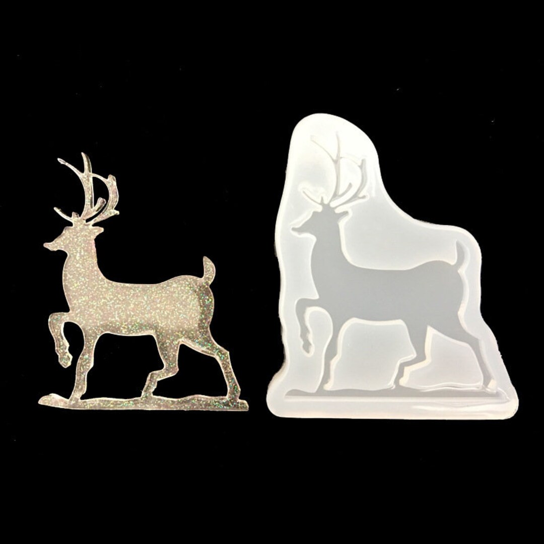 Silicone Mold Resin Clay Deer Moose Mold Decor for Chocolate Cake ...