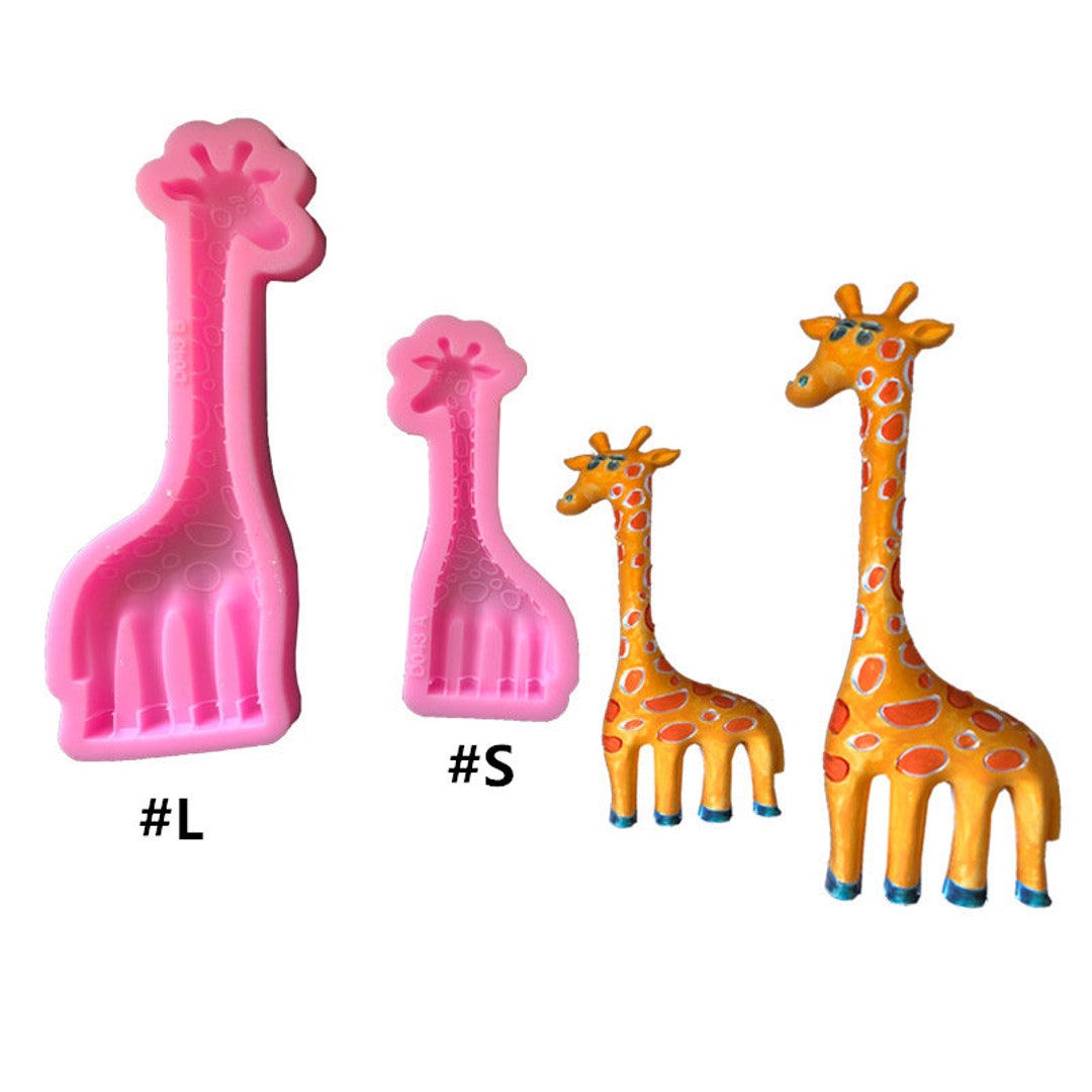 3D Silicone Mold Resin Clay Giraffe Mold Decor for Chocolate Cake ...