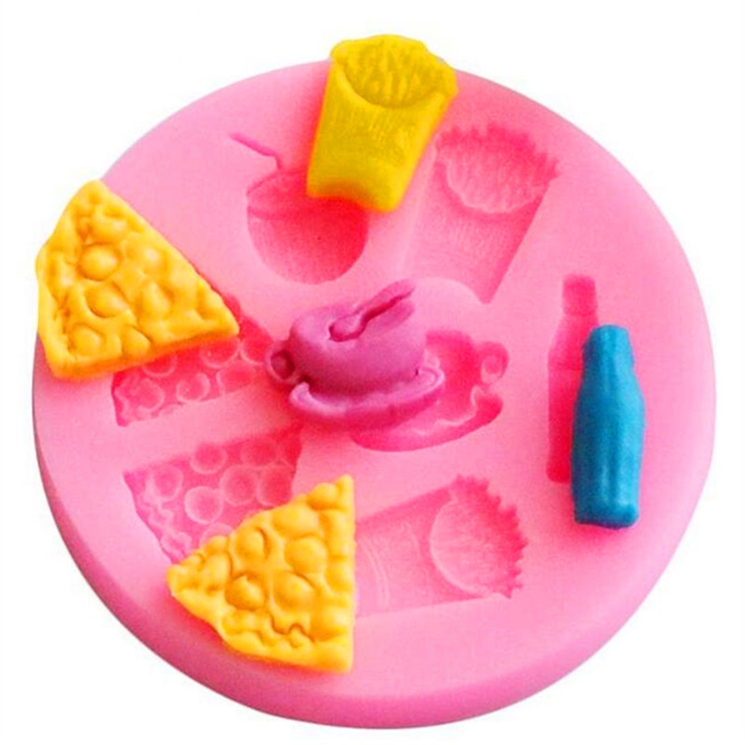French Fries Pizza Coke Burger Mold Cake Chocolate Mold Wedding Cake ...