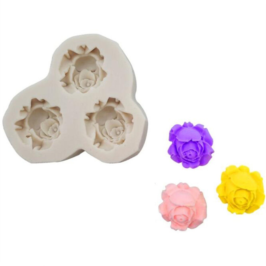 3D Rose Mold Cake Chocolate Mold Wedding Cake Decorating Tools Fondant ...