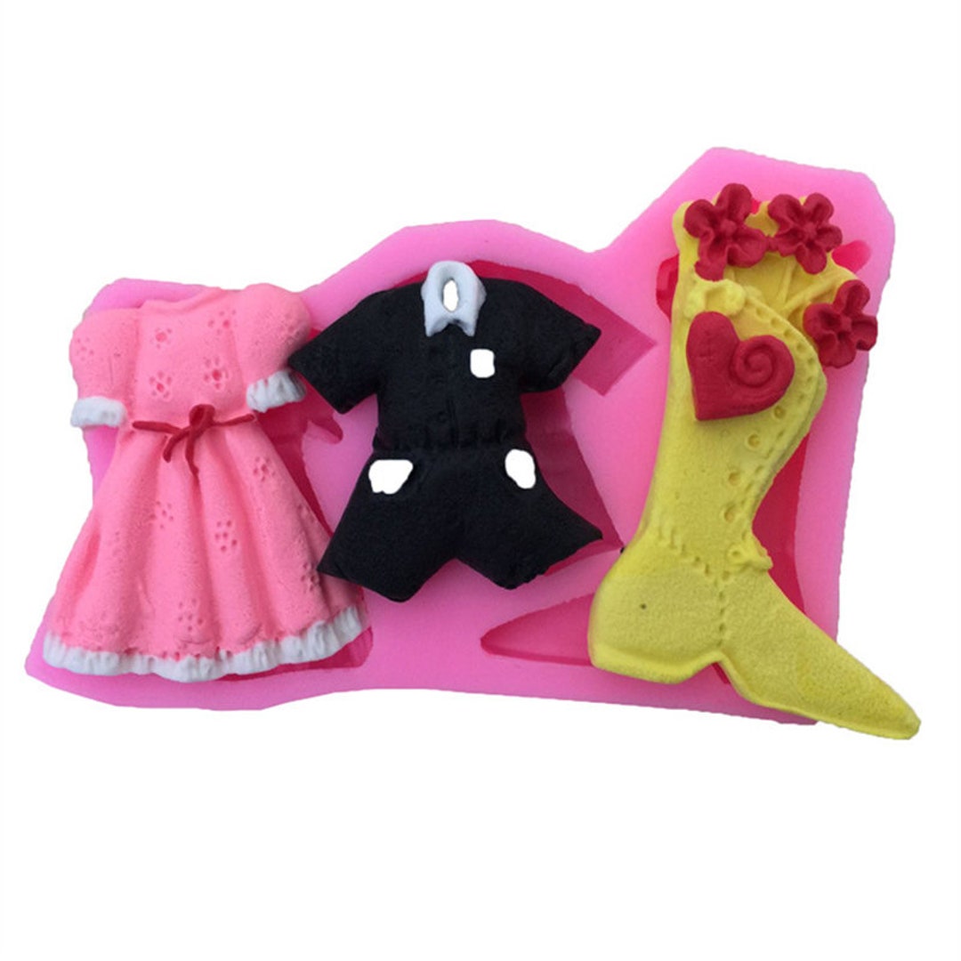 Women's Clothing Boot Cake Mold DIY Silicone Baking Tool Ice Cube Tray ...