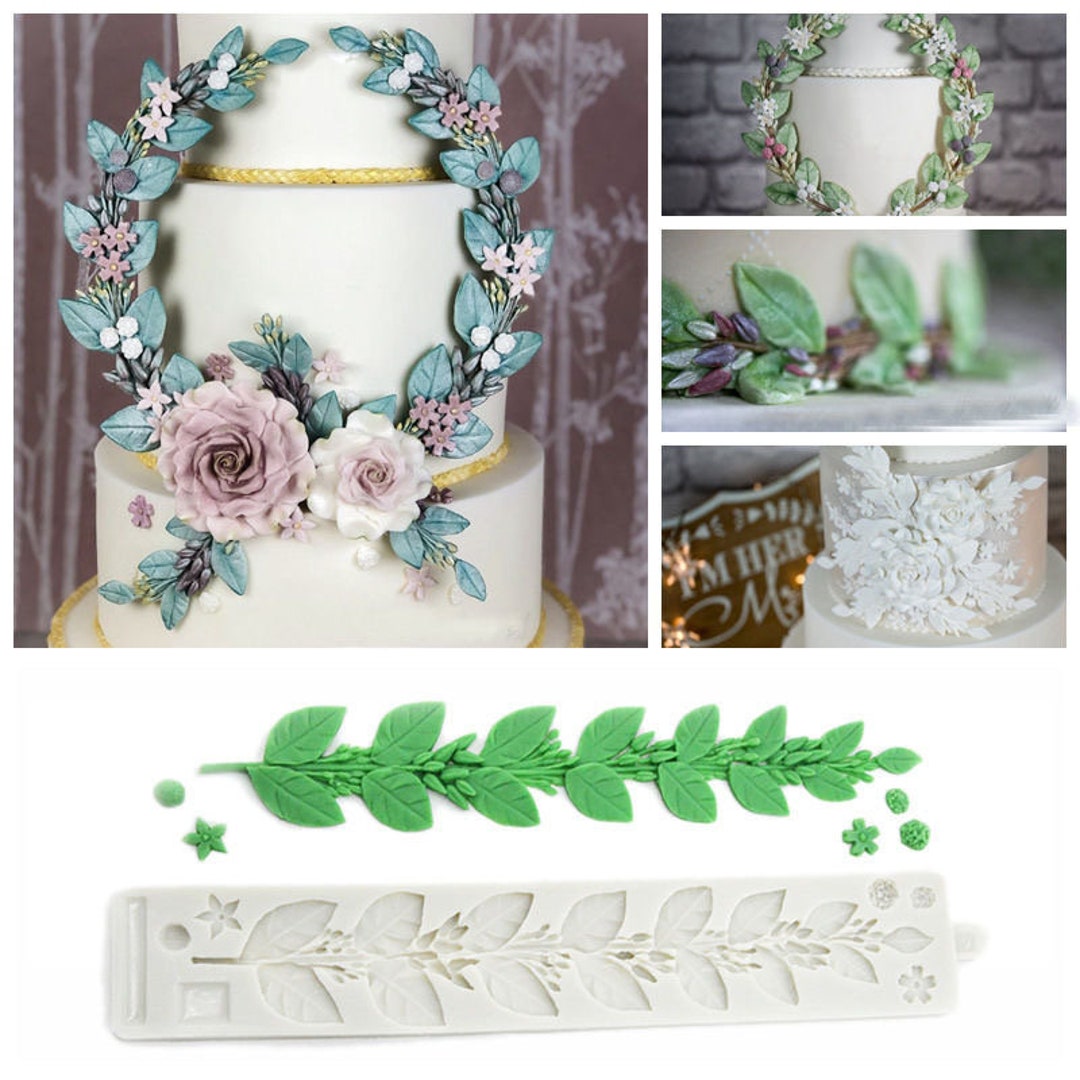 Vine Jasmine Leaf Silicone Mold Decor for Chocolate Cake Baking Tools ...