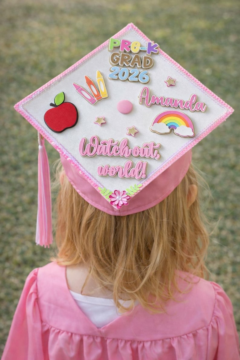 Personalized Graduation Cap Topper, Pre-k Kindergarten Grad Cap ...