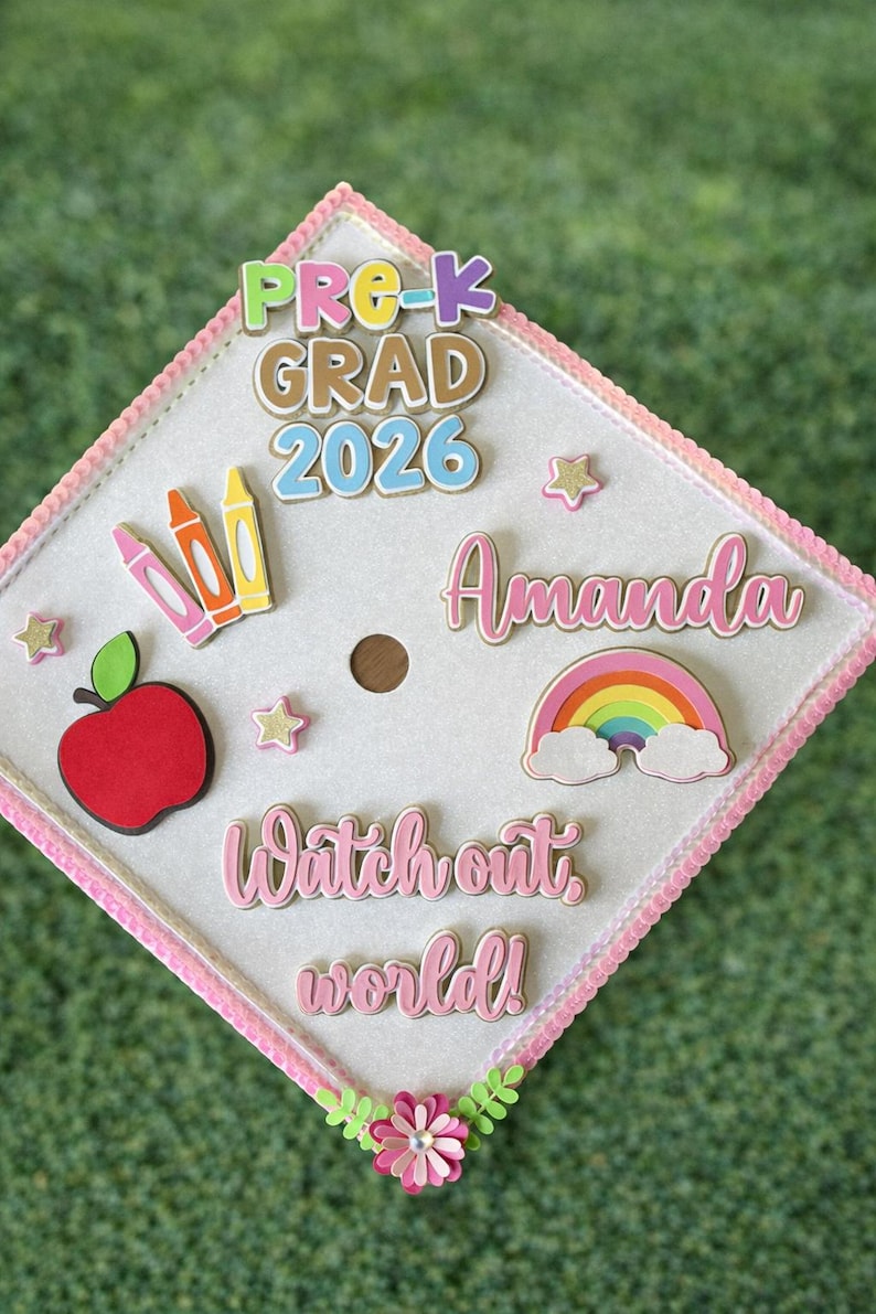 Personalized Graduation Cap Topper, Pre-k Kindergarten Grad Cap ...