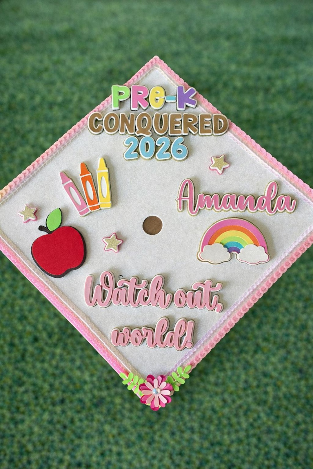 Personalized Graduation Cap Topper, Pre-k Kindergarten Grad Cap ...