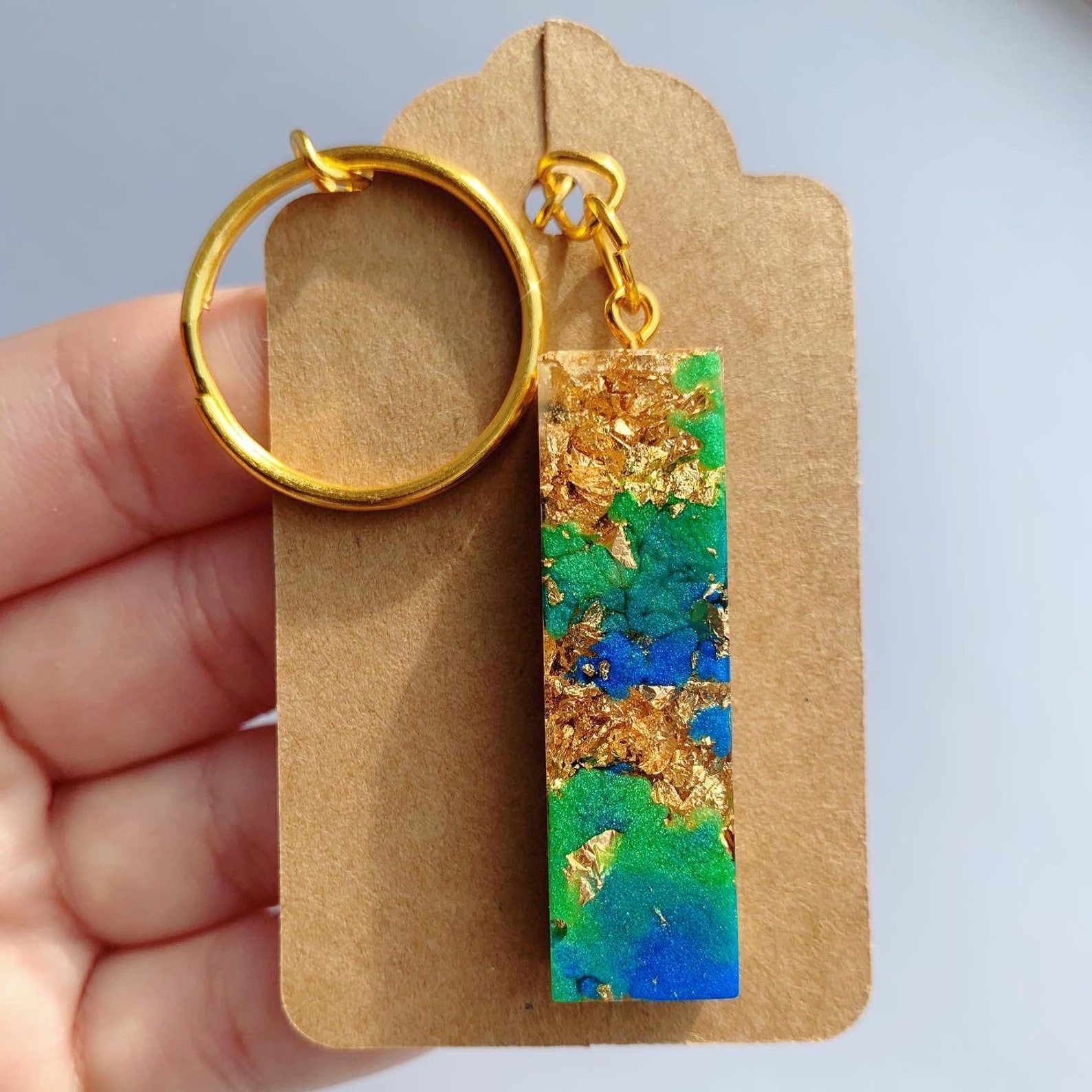 Resin Initial Keyring - Etsy