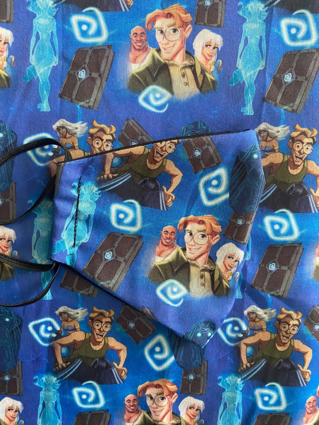 Disney Fabric Mask Atlantis the Lost Empire Milo Princess Kidagakash - Etsy