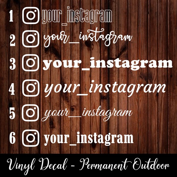 Instagram Name Sticker - Etsy