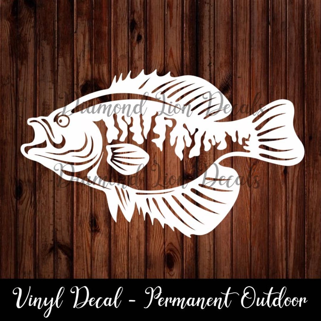 Crappie Decal︱fisherman Decal︱fishing Decal︱freshwater Fish︱saltwater ...