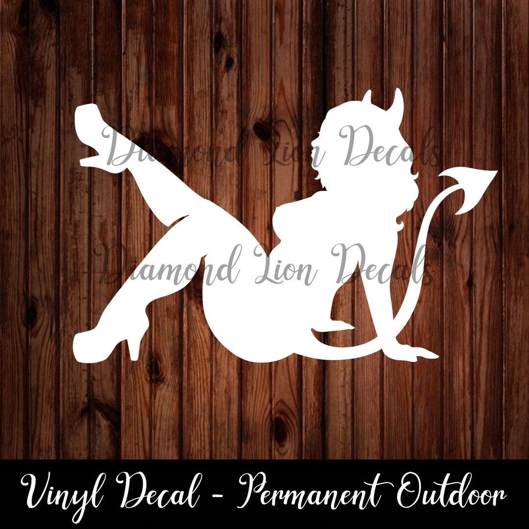 Devil Silhouette Decal︱sexy Woman︱butt︱booty︱thicc︱thick Girl︱vinyl ...