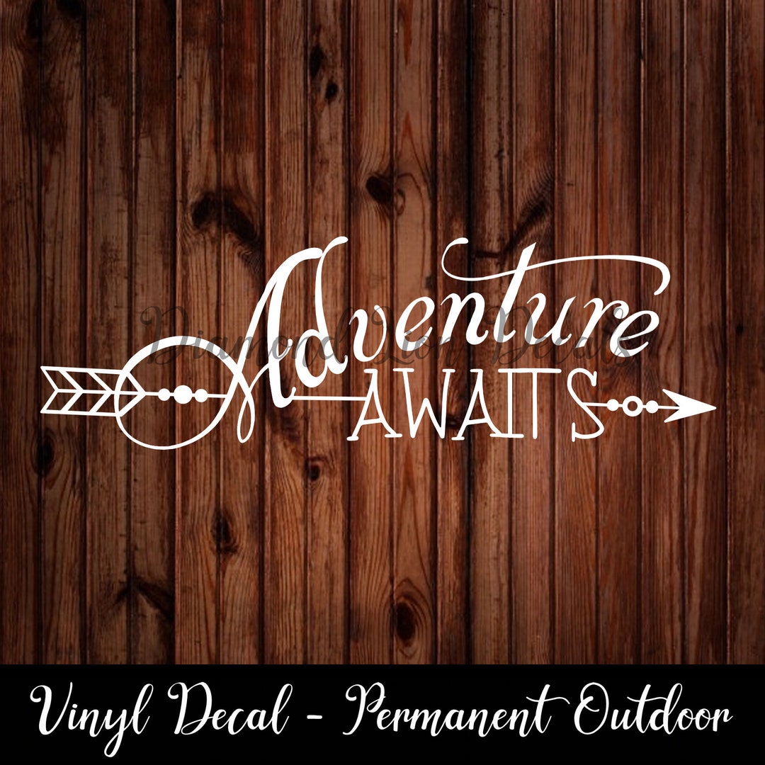 Adventure Awaits Decal︱hunting︱hiking︱trails︱outdoors︱camping︱travel ...