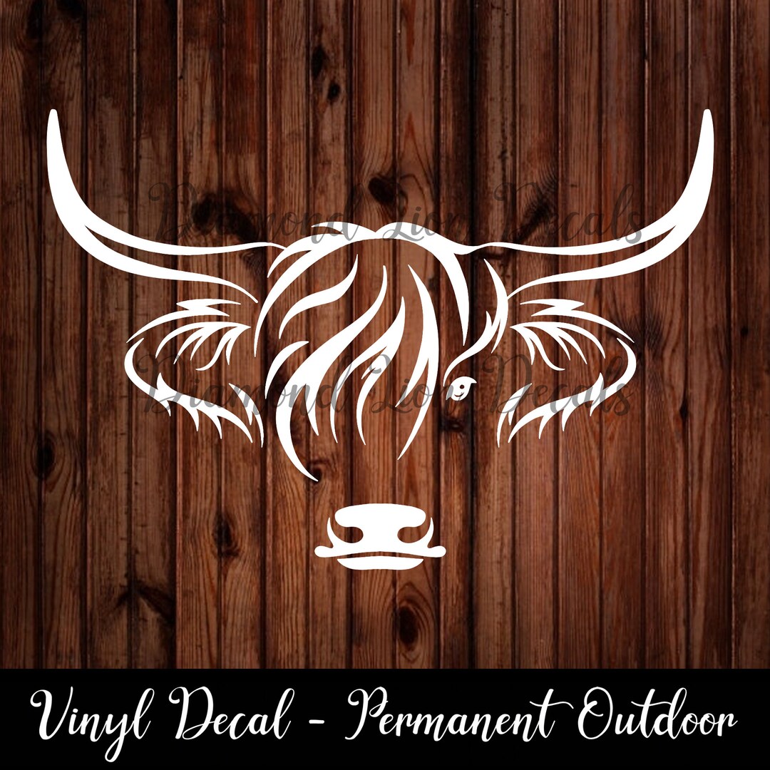Boho Highland Cow Decal︱highland Cow︱heifer Decal︱simple Decal︱modern ...