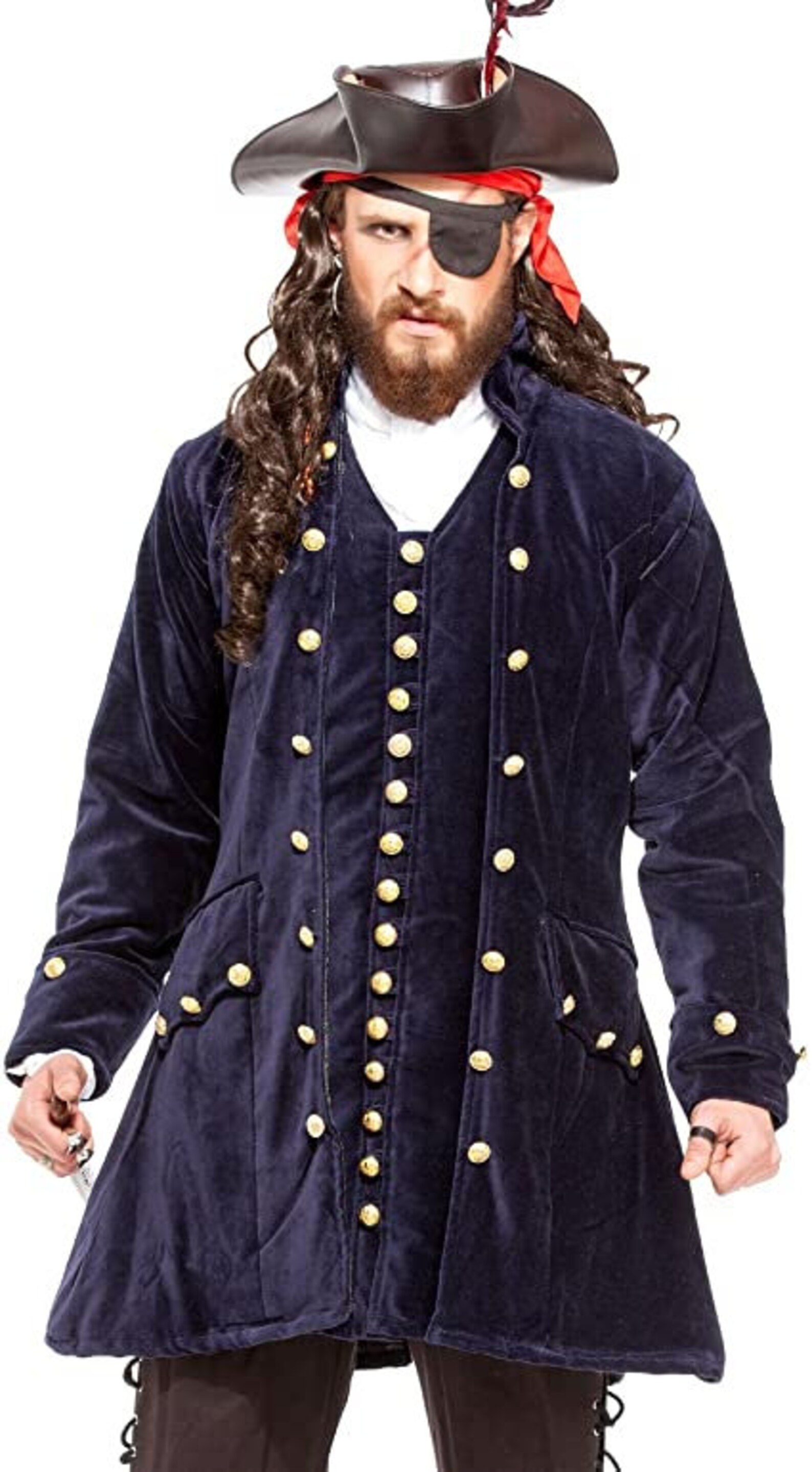 Thepiratedressing Medieval Renaissance Pirate 100% Cotton Captain Coat ...