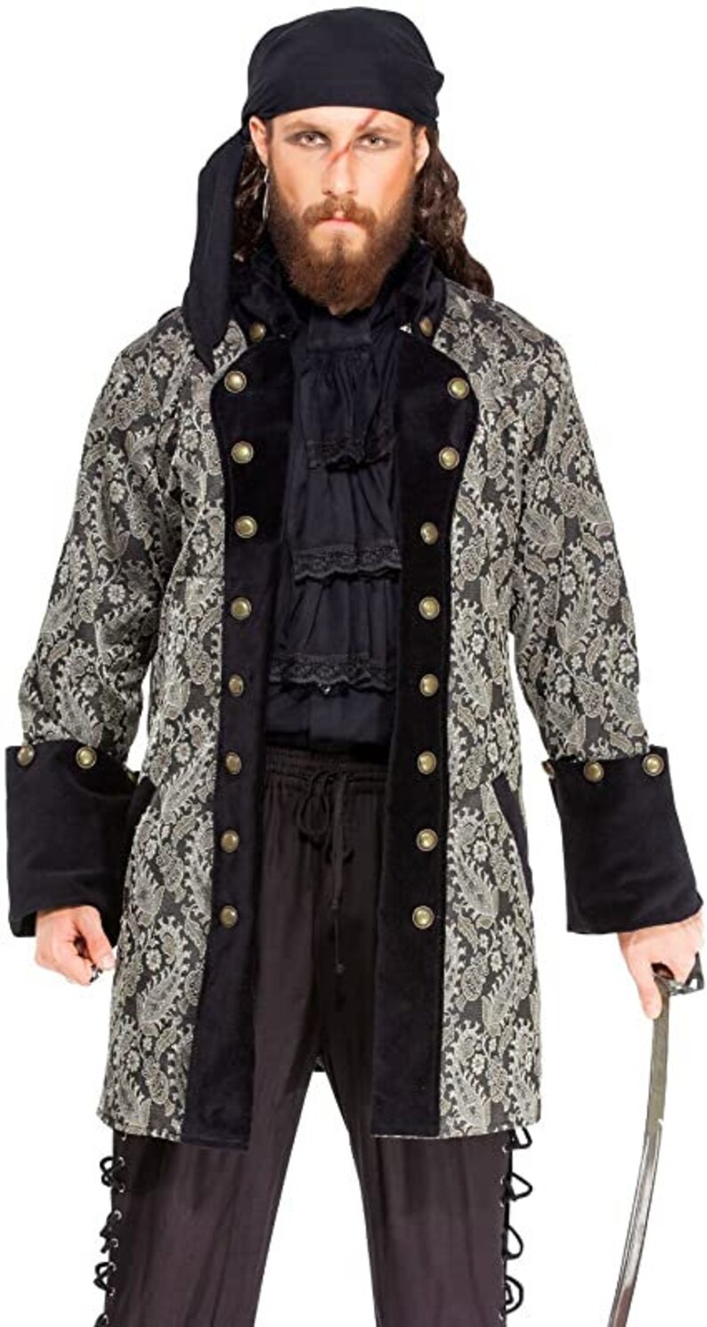 Thepiratedressing Medieval Renaissance Pirate 100% Cotton Captain Coat ...