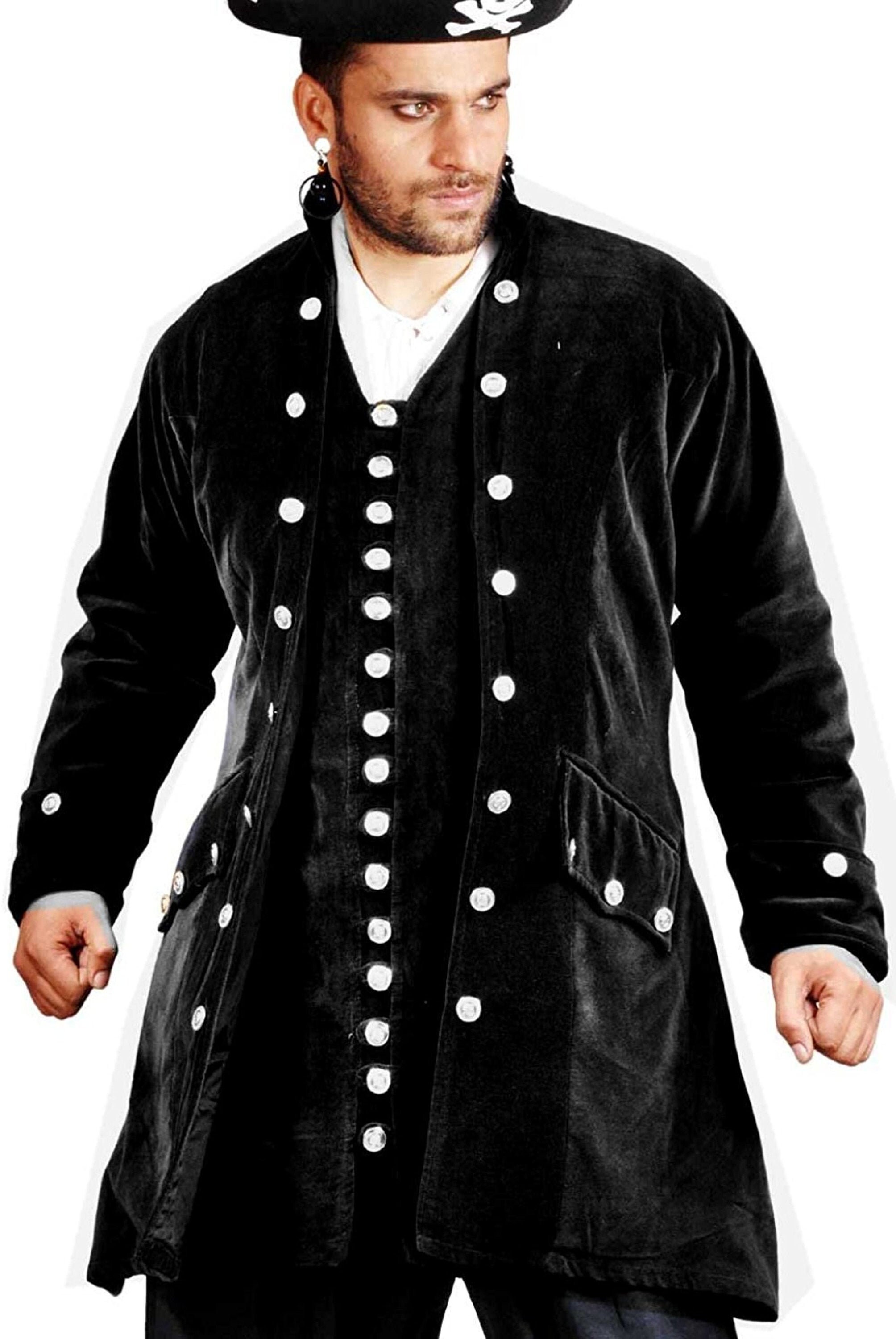 Thepiratedressing Medieval Renaissance Pirate 100% Cotton Captain Coat ...
