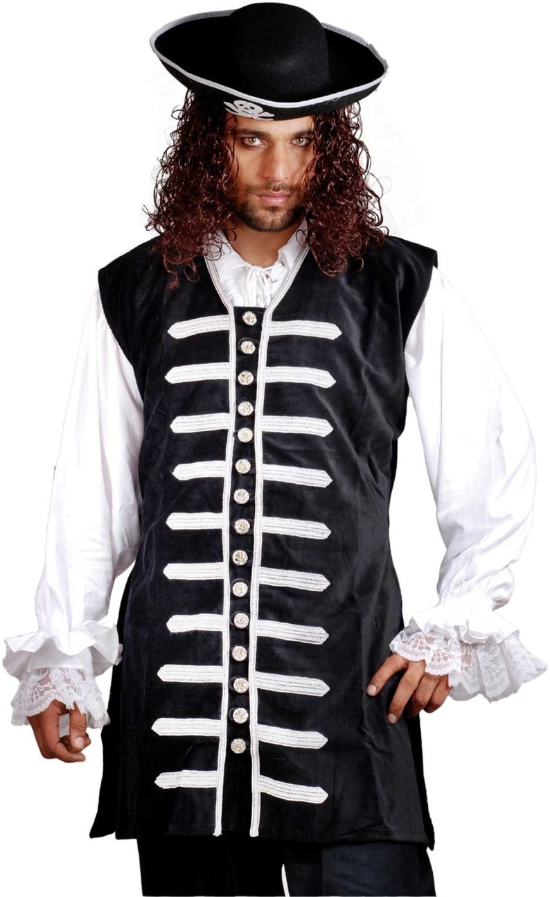 Thepiratedressing Medieval Renaissance Pirate 100% Cotton Captain Coat ...