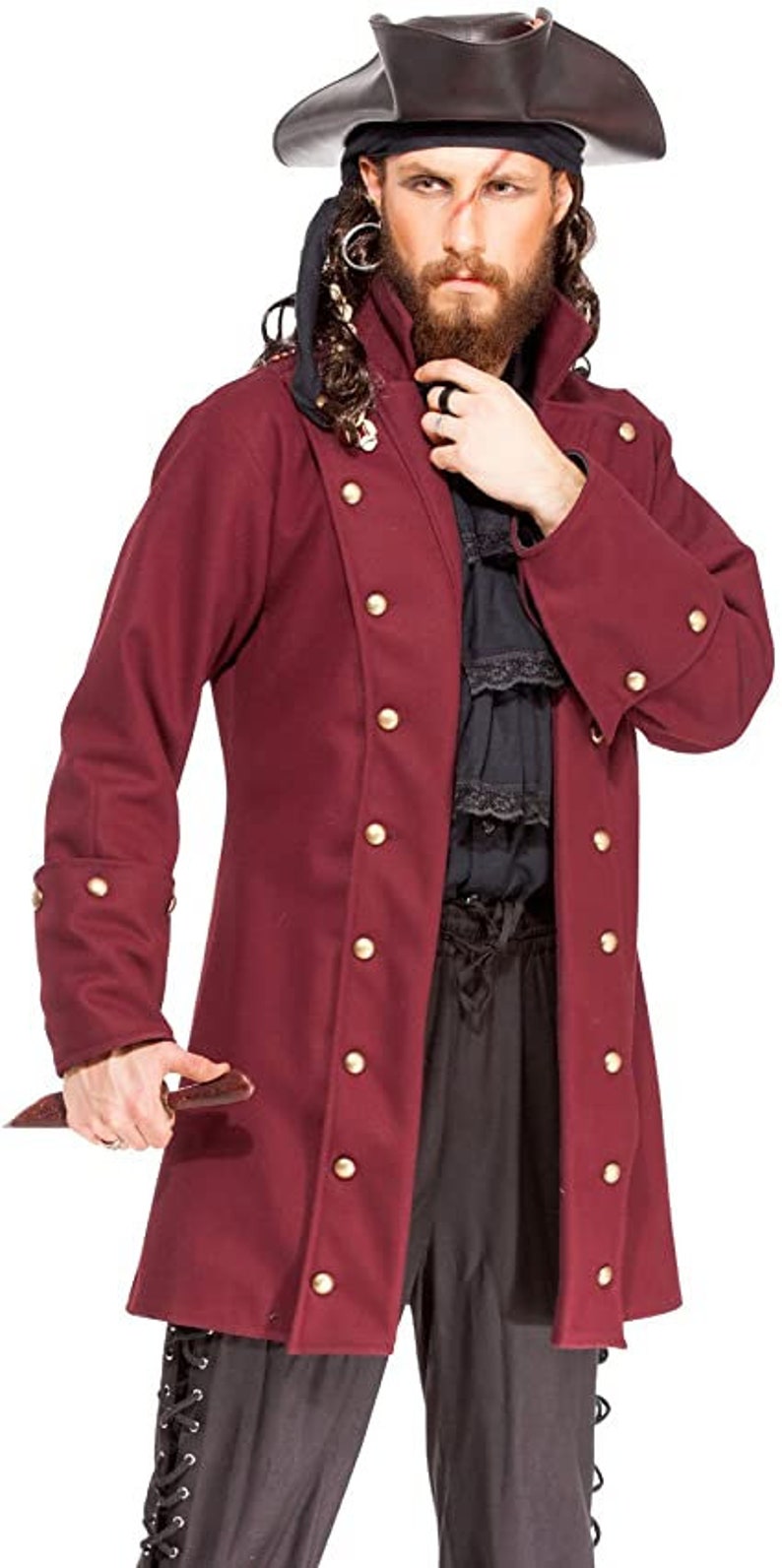 Thepiratedressing Medieval Renaissance Pirate 100% Cotton Captain Coat ...