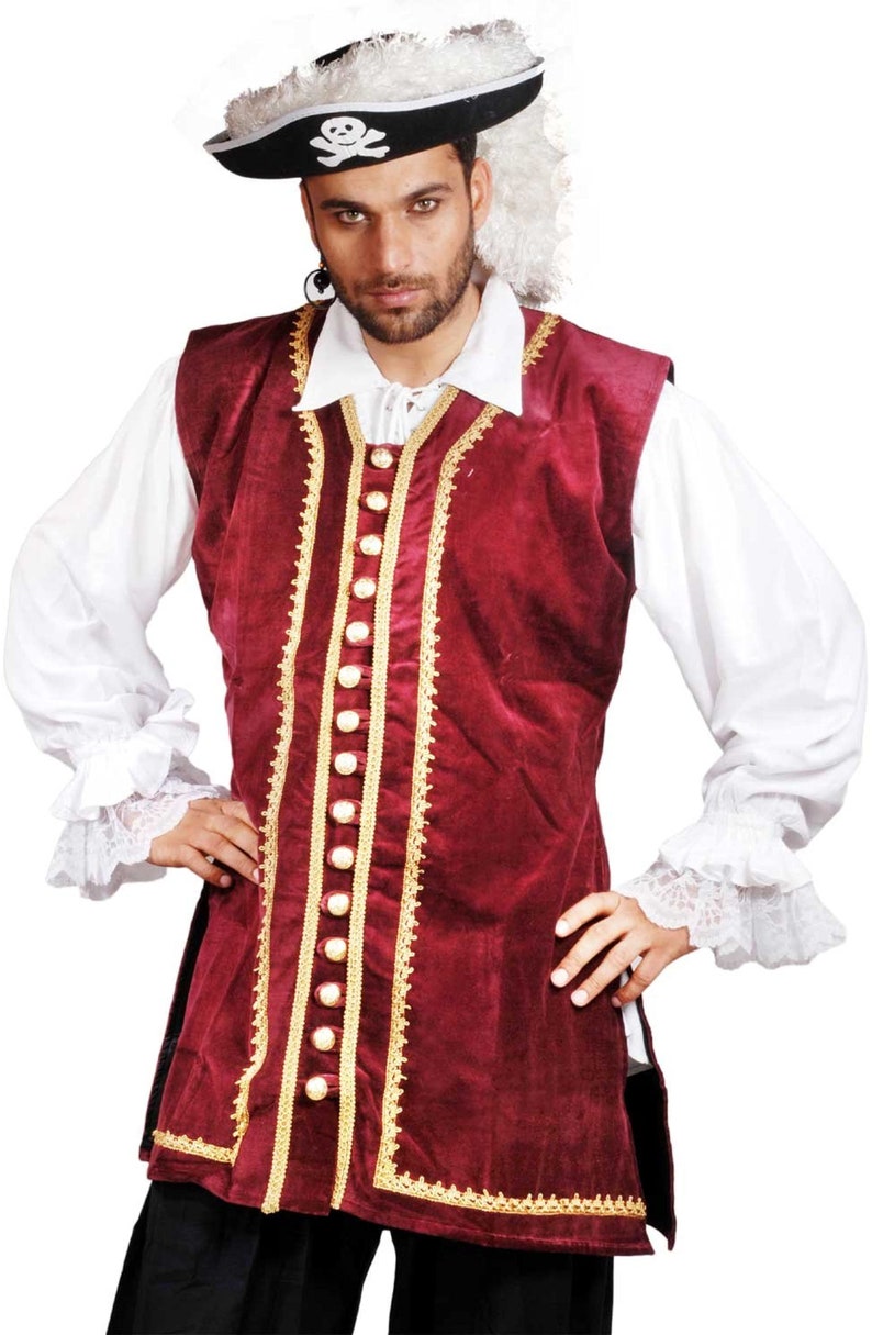 Thepiratedressing Medieval Renaissance Pirate 100% Cotton Captain Coat ...