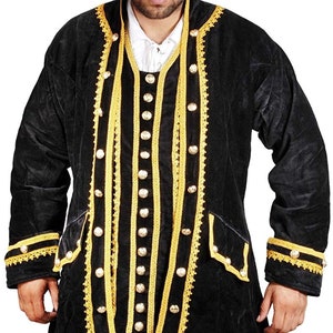 Thepiratedressing Medieval Renaissance Pirate 100% Cotton Captain Coat ...