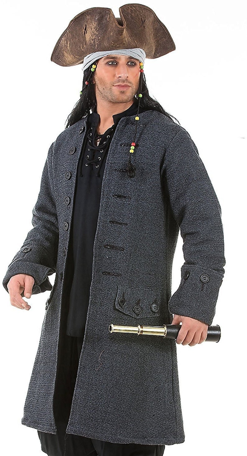Jack Sparrow Pirate Renaissance Medieval Mens Costume Coat - Etsy