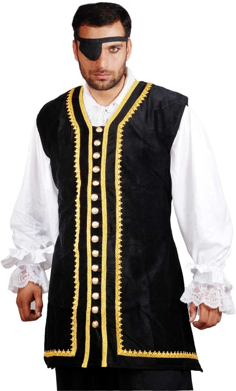 Thepiratedressing Medieval Renaissance Pirate 100% Cotton Captain Coat ...