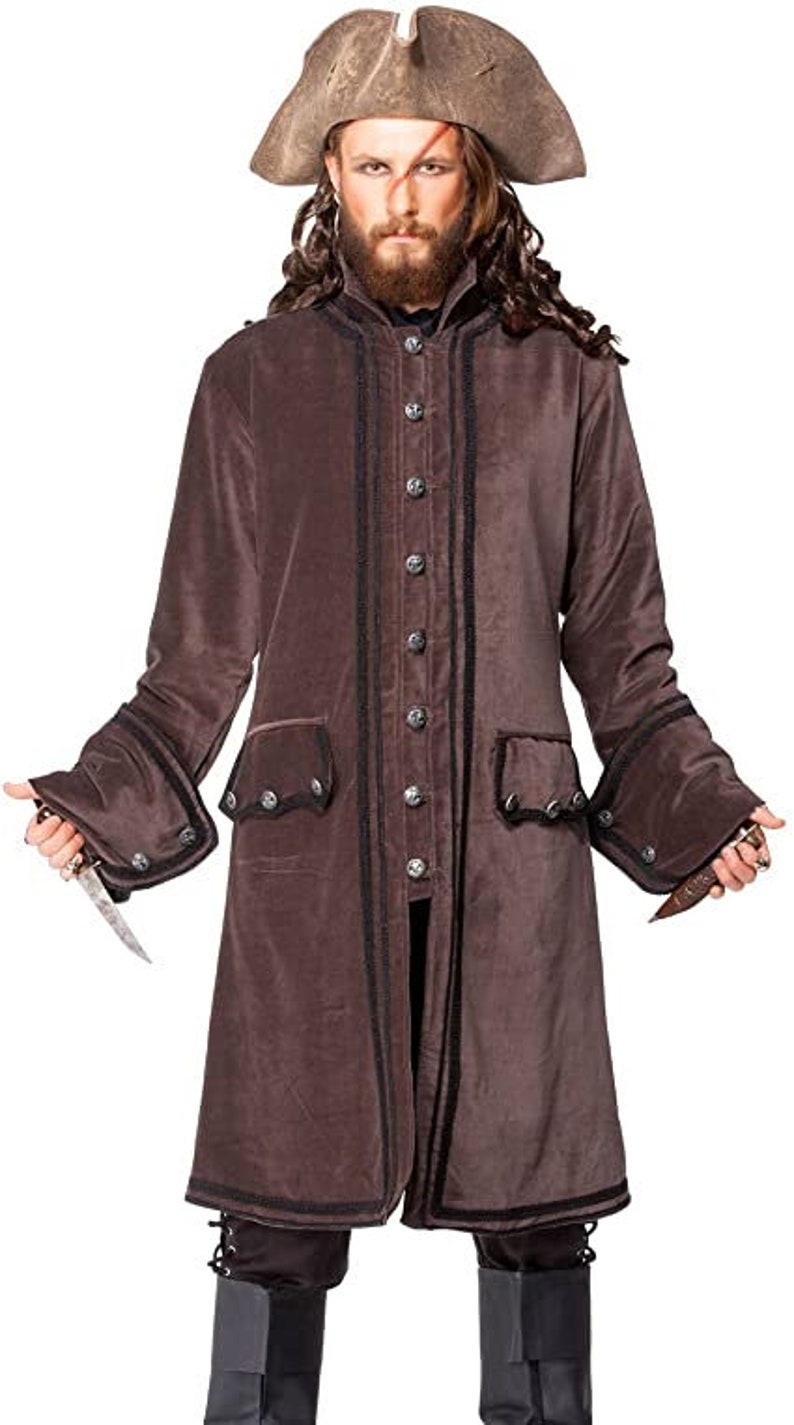 Thepiratedressing Medieval Renaissance Pirate 100% Cotton Captain Coat ...