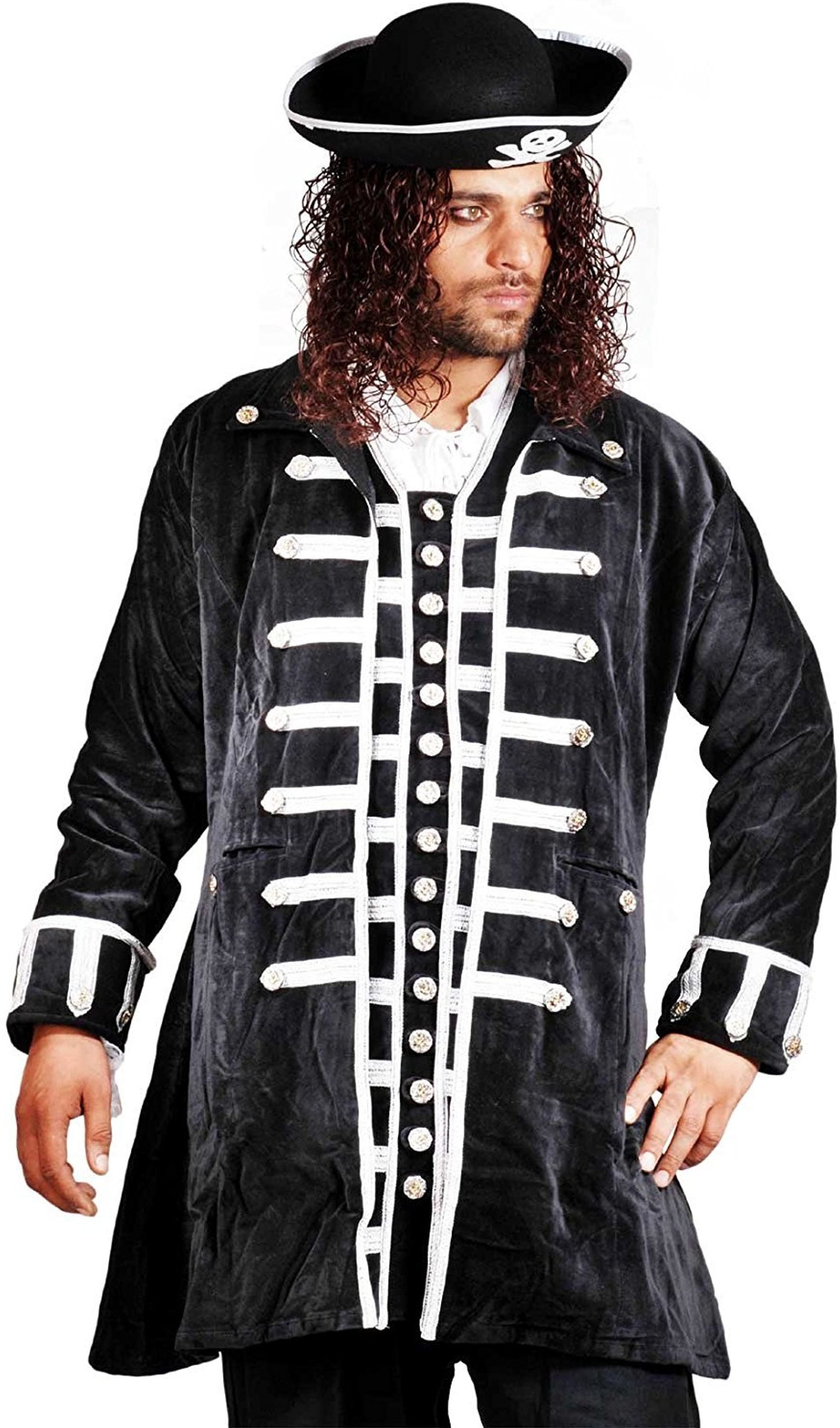Thepiratedressing Medieval Renaissance Pirate 100% Cotton Captain Coat ...
