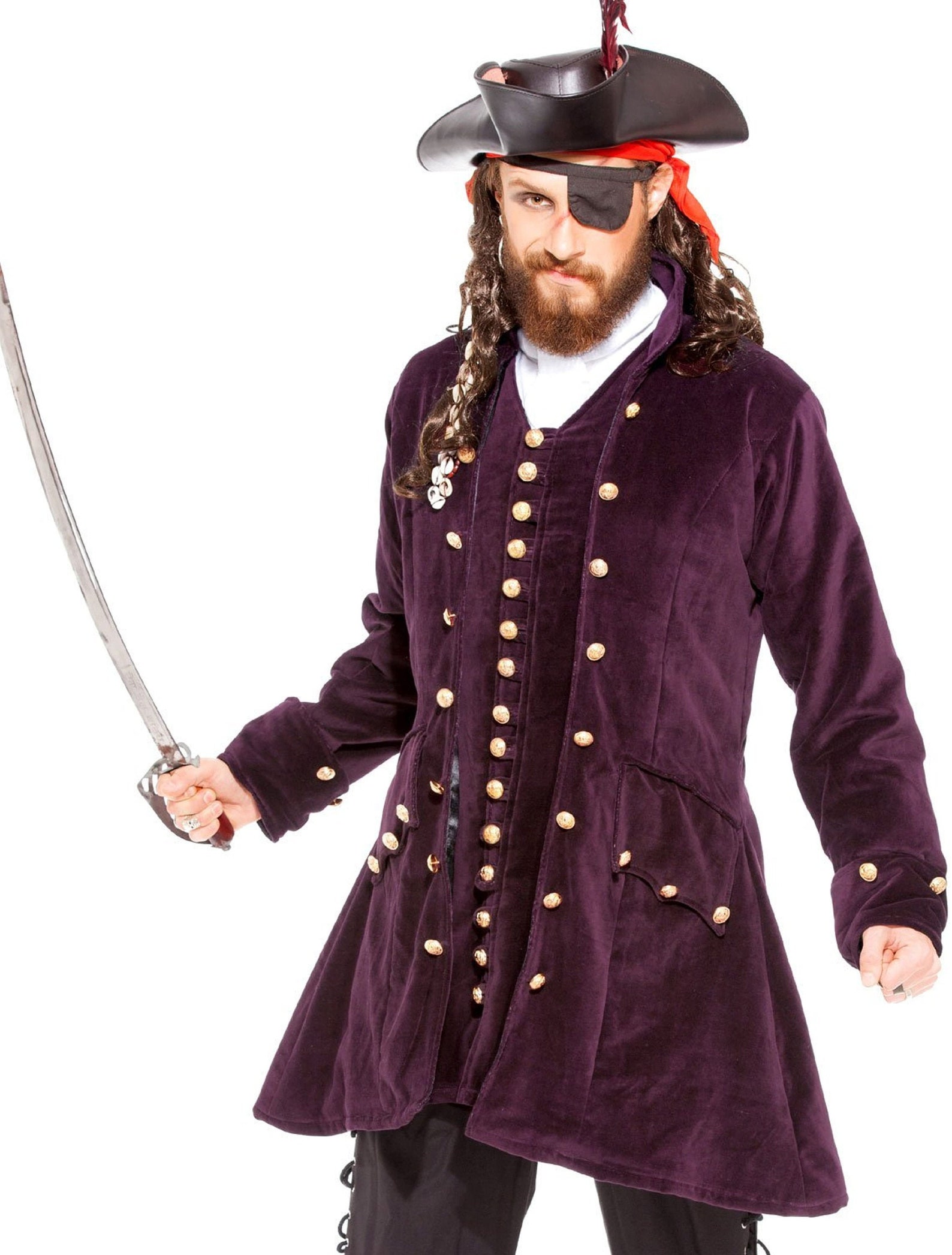Thepiratedressing Medieval Renaissance Pirate 100% Cotton Captain Coat ...