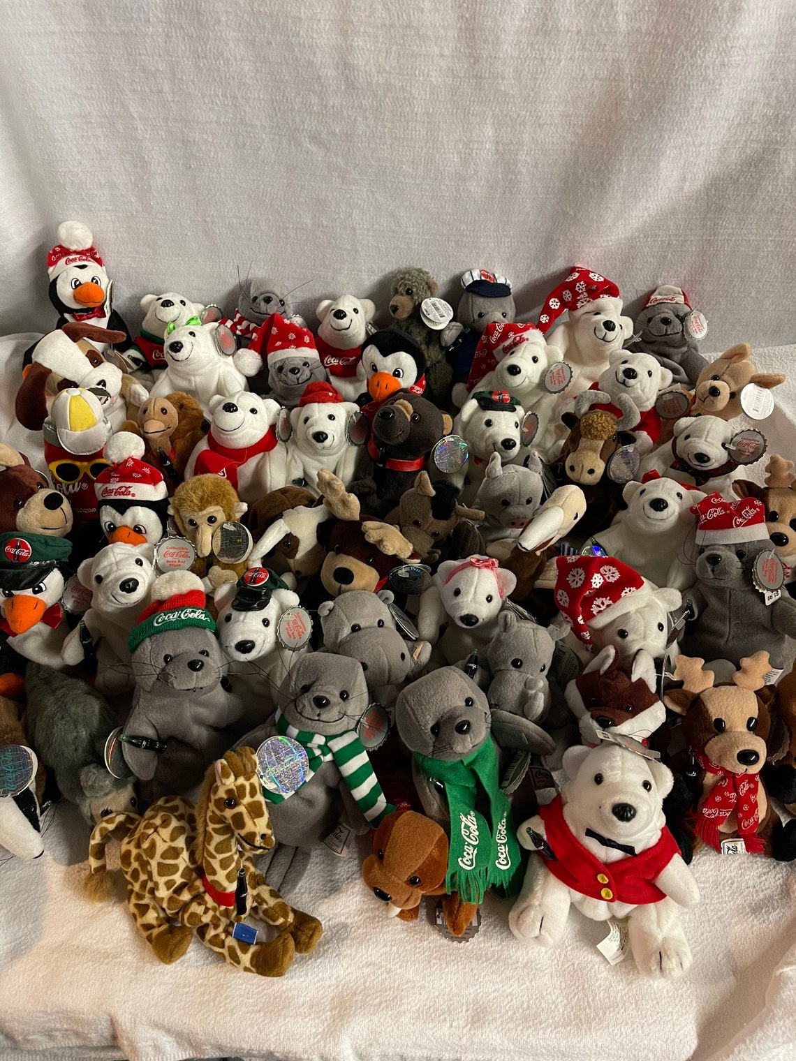 Coca Cola Plush Collectible Stuffed Animals See Description and Pick ...