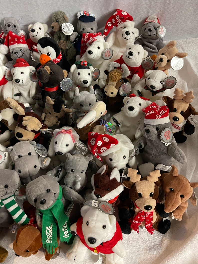 Coca Cola Plush Collectible Stuffed Animals See Description - Etsy