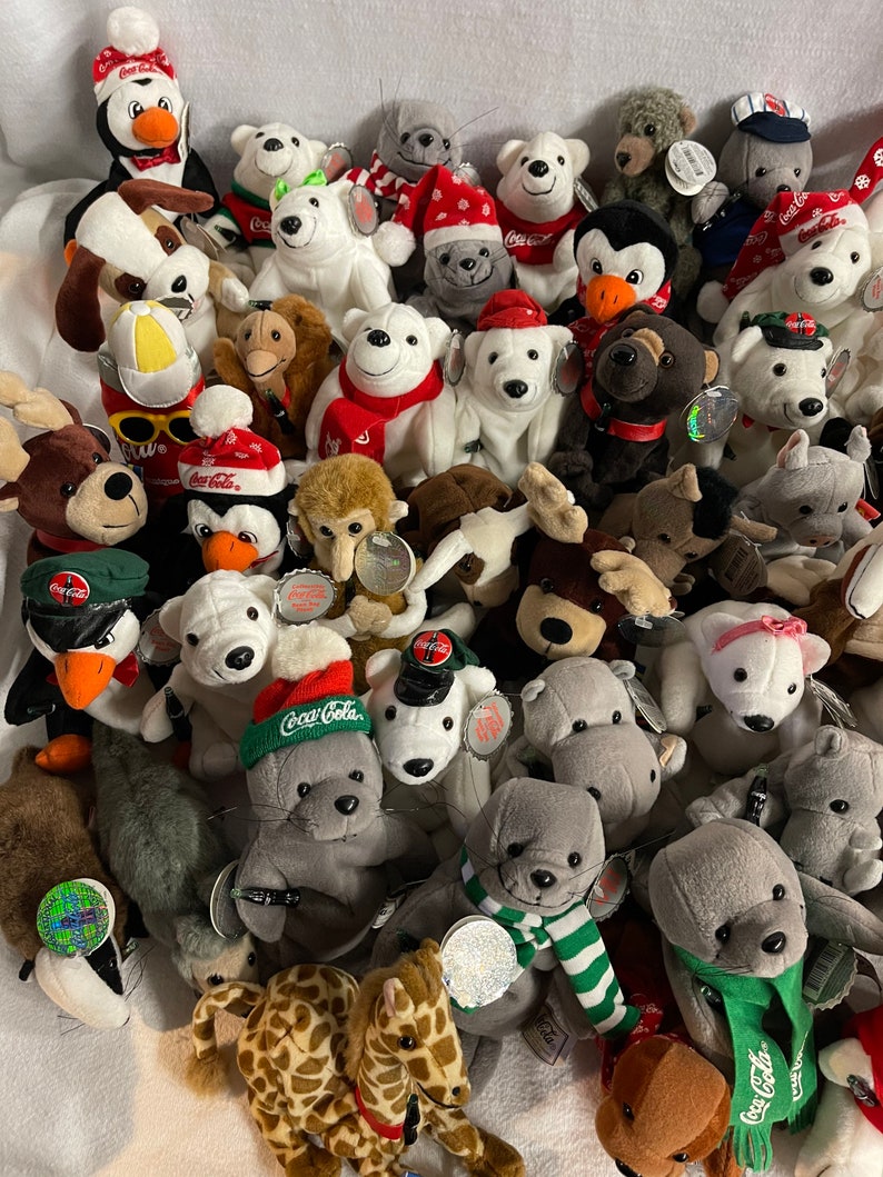 Coca Cola Plush Collectible Stuffed Animals See Description - Etsy