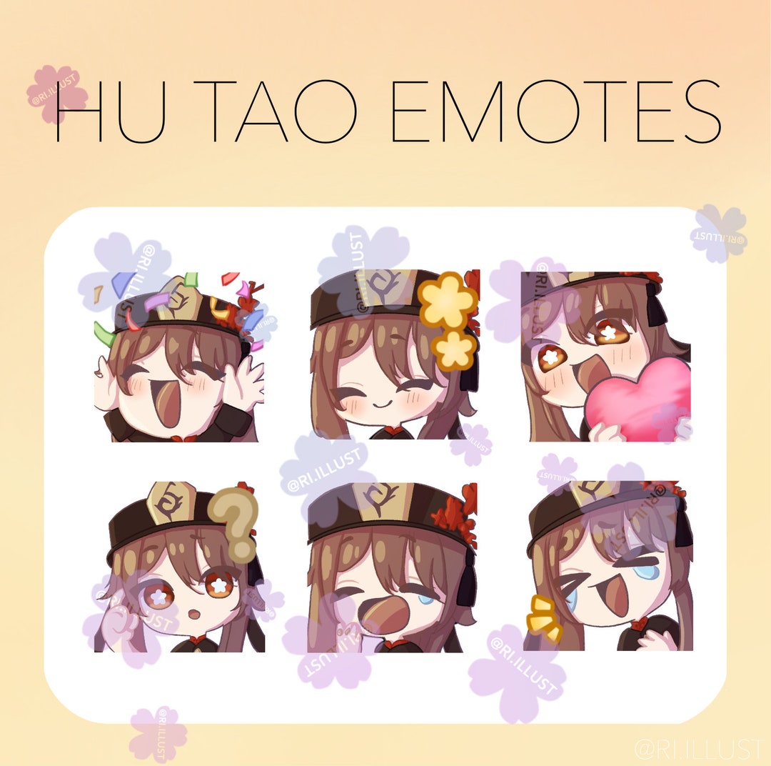 Genshin Impact Hu Tao Emote | Cute and Expressive Twitch/discord ...