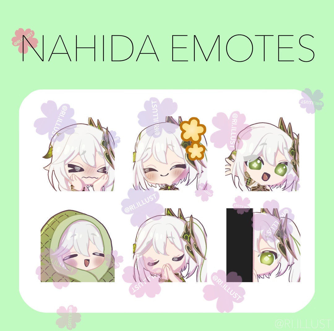 Genshin Impact Nahida Emote Cute and Expressive Twitch/discord/youtube ...