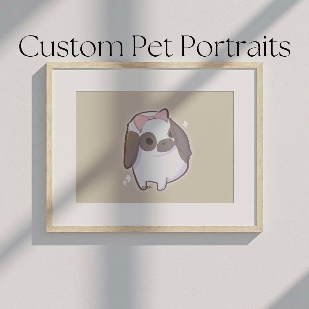 Custom Chibi Pet Portraits | Digitally Drawn Cute & Personalized Pet ...