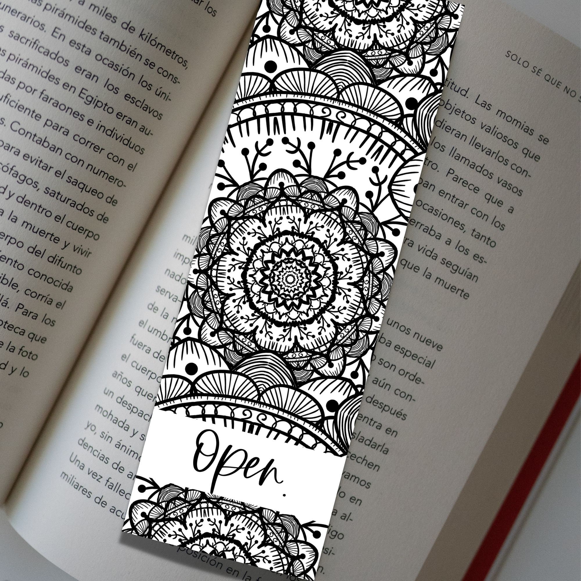 Mandala Bookmarks Set of 10 - Mandala Bookmarks With Single Word ...