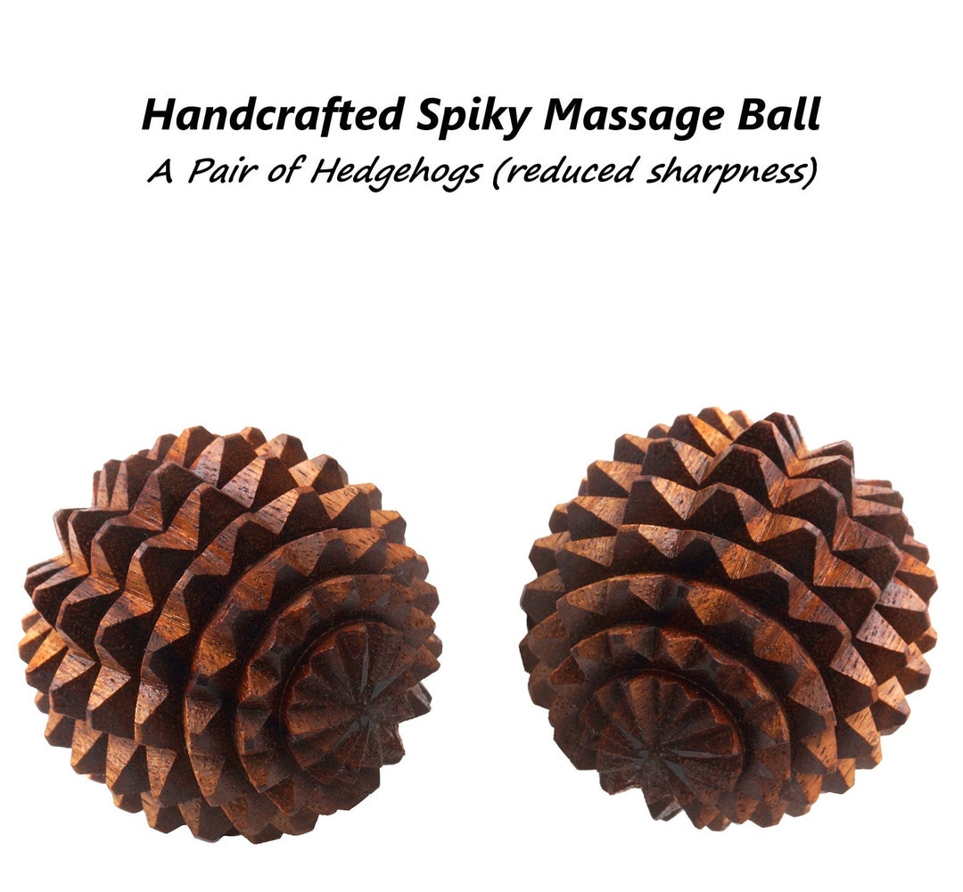 Wooden Spiky Massage Ball Set | Acacia Wood, Reflexology - Etsy